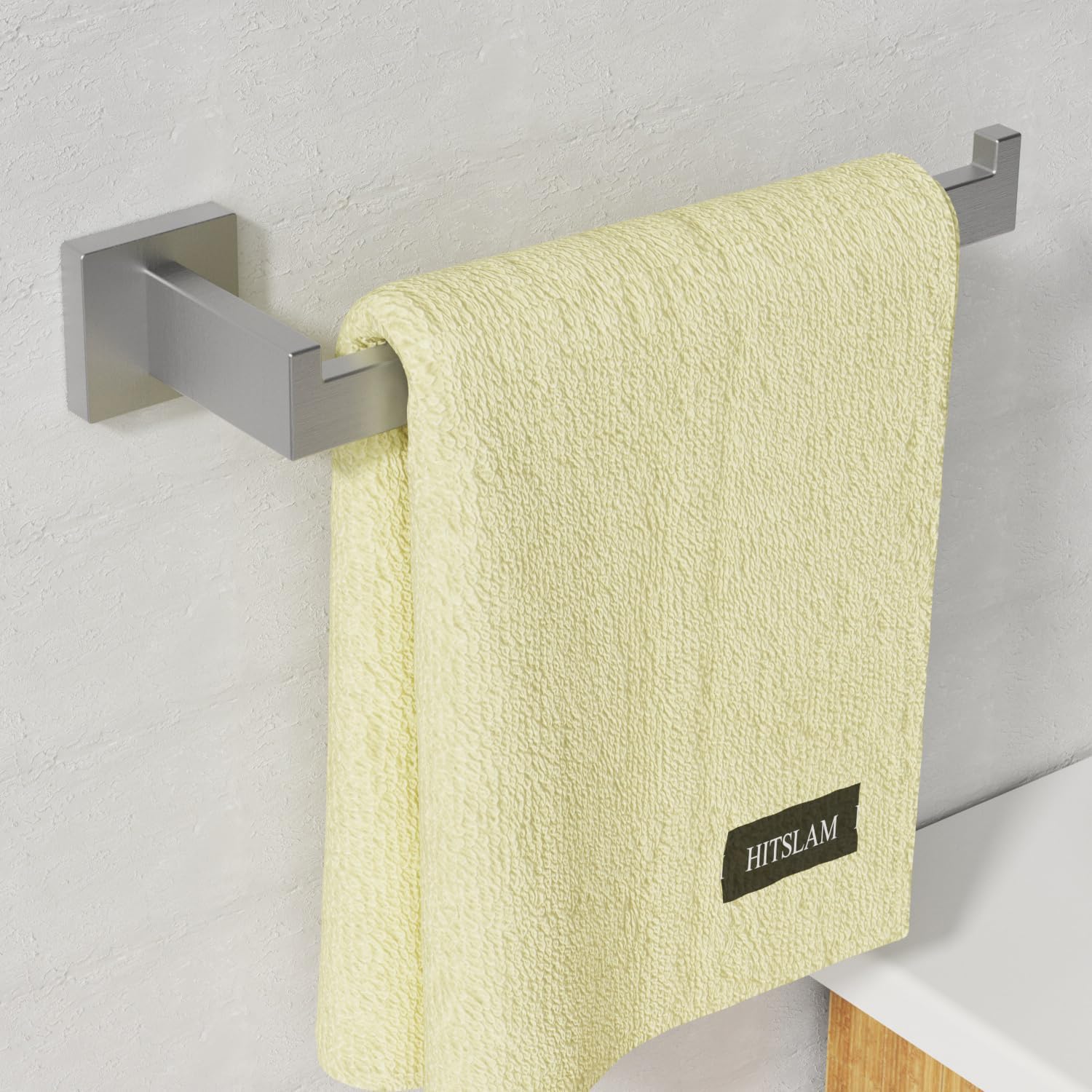 Amazon.com: HITSLAM Brushed Nickel 9 Inch Hand Towel Bar for Bathroom ...