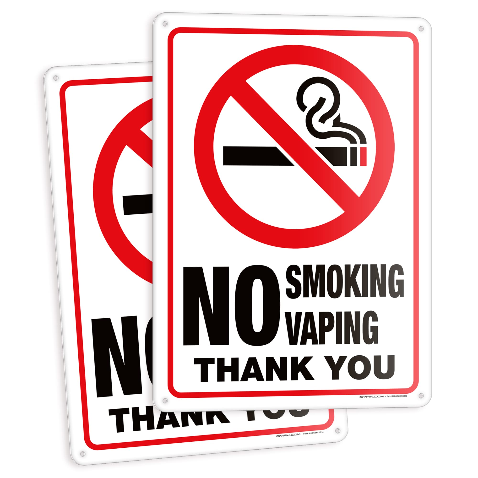 Snapklik.com : iSYFIX No Smoking No Vaping Sign 2 Pack 10x14 Inch 40 ...