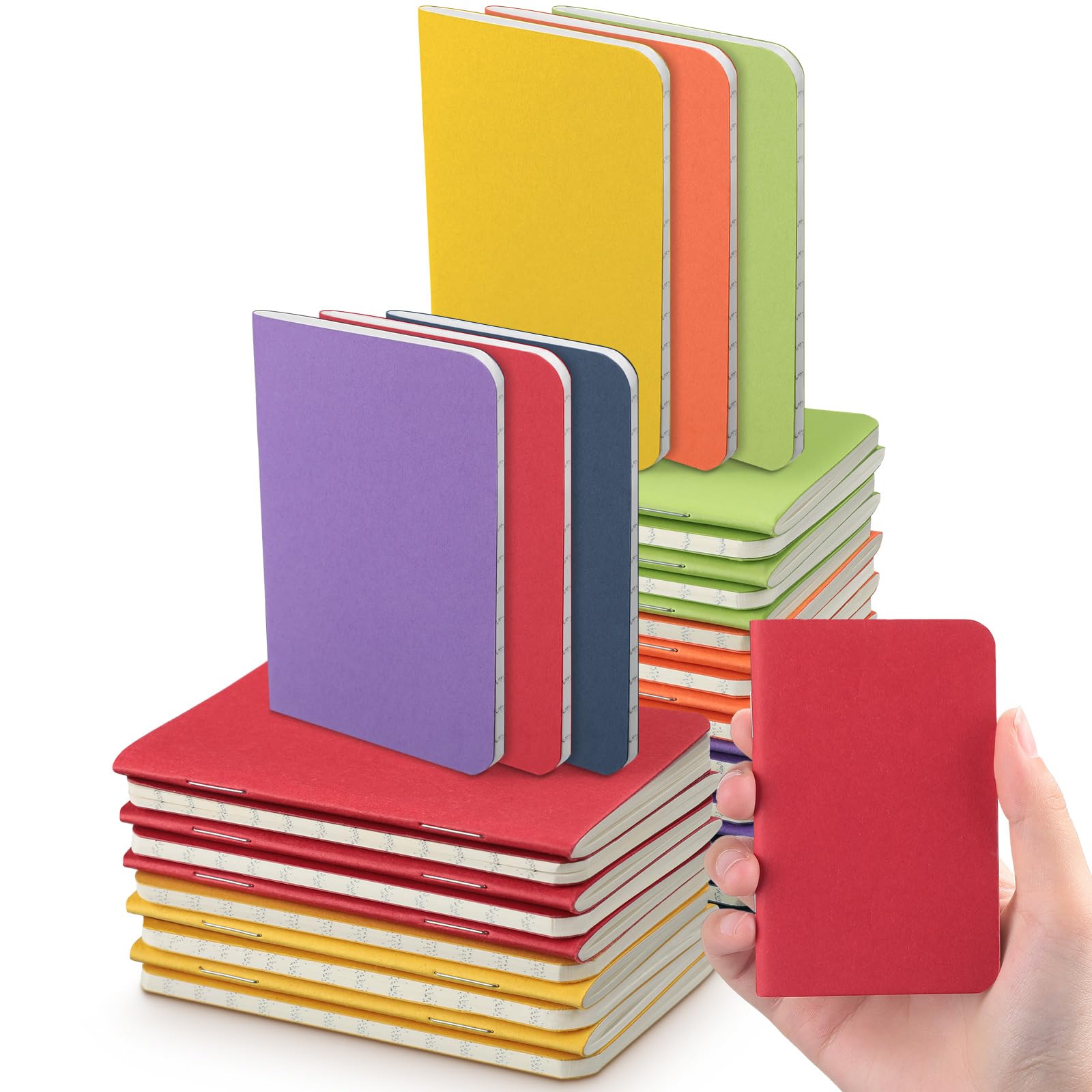 Amazon.com : 60 Pcs Bulk Pocket Notebook 2.5" x 4" Mini Notebooks Small ...