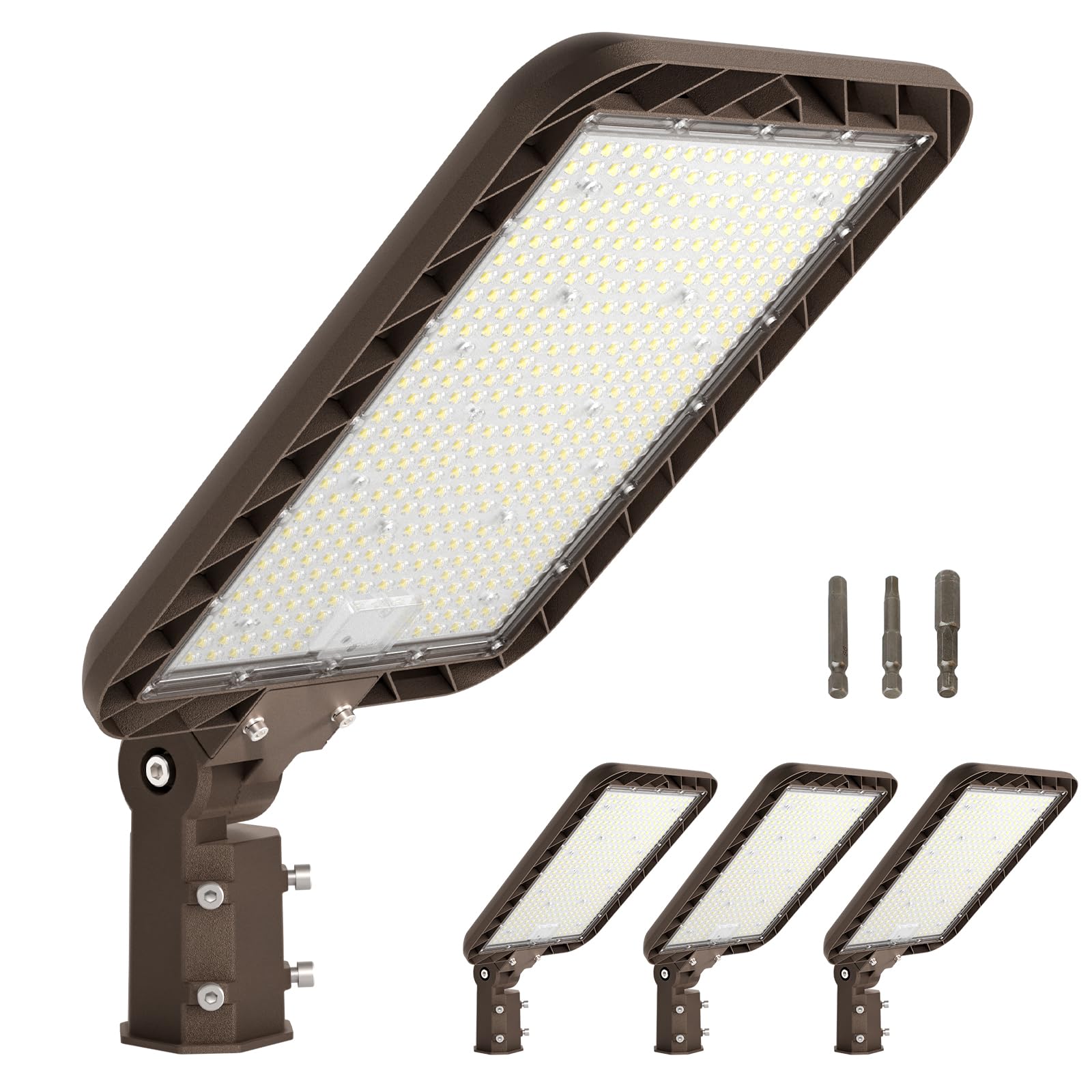 Upgrade 320W LED Pole Light, 48000LM LED Parking Lot Lights Outdoor ...