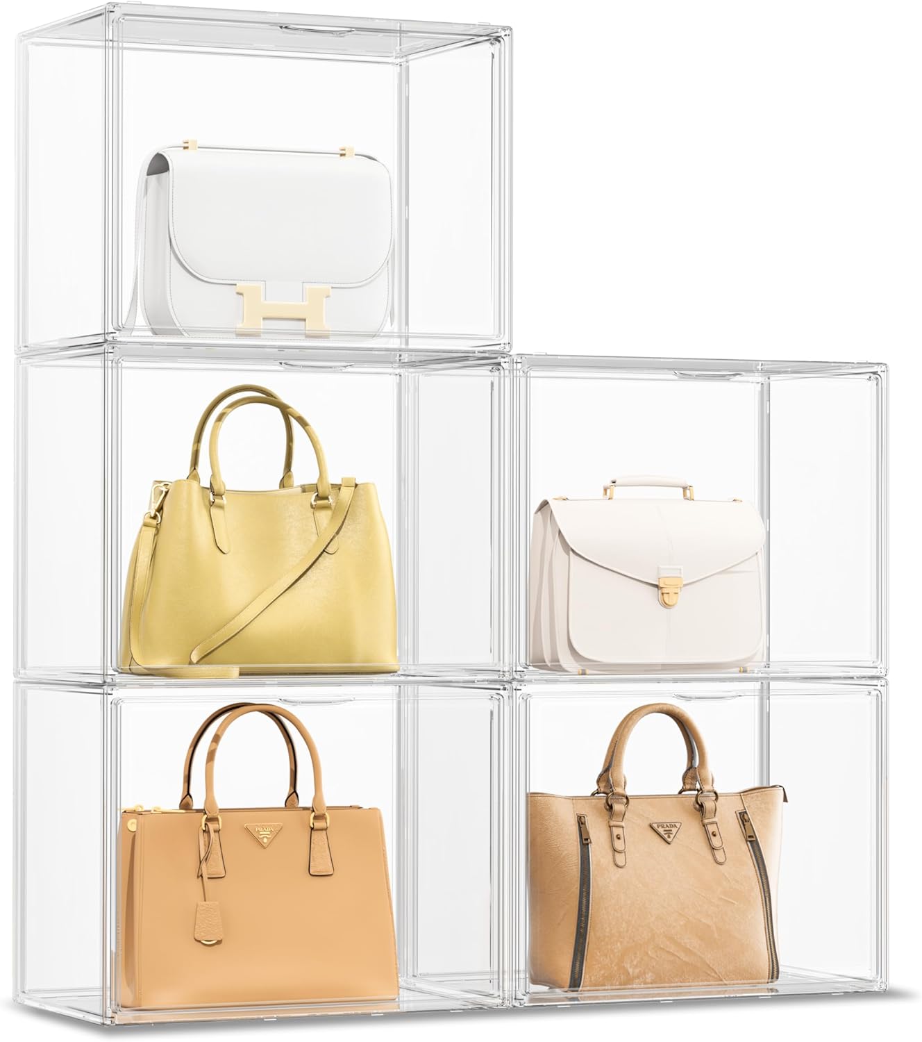 Amazon.com: Purse Organizer for Closet, Clear Acrylic Display Case for ...