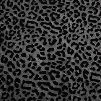 Amazon.com: 50cm/100cm*150cm Leopard Flocking Hexagonal Mesh Fabric ...