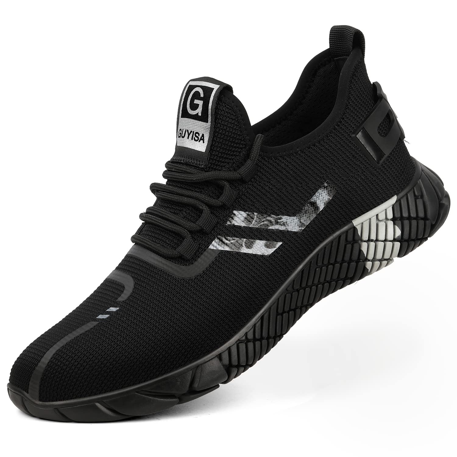 Lightweight Work Sneakers YAERLE Steel Toe Work Shoes For Men ...