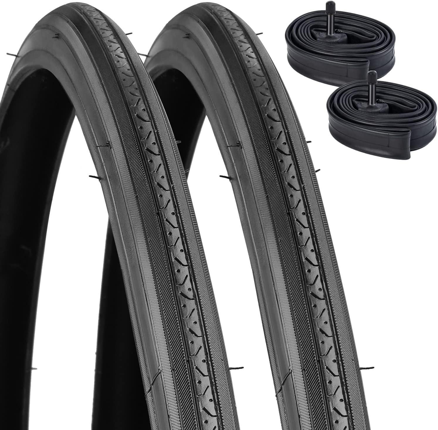 2 Pack 27 Bike Tires 27 X 1 1 4 32 630 Plus 2 Pack 27 Bike Tubes 27x1
