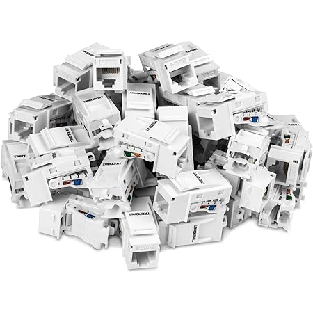 Amazon.com: Cable Matters UL Listed 25-Pack RJ45 Keystone Jack in White ...