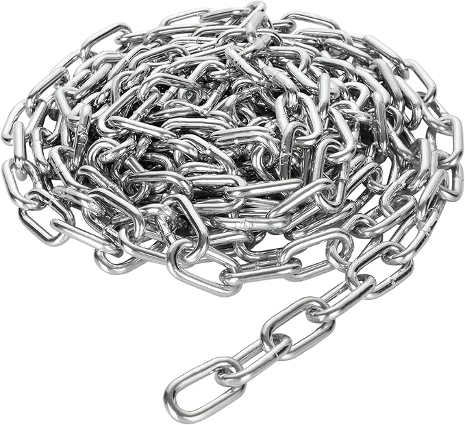 Amazon.com: WOPPLXY 19.6ft (6 m) Length Galvanized Steel Chain, 0.23 ...