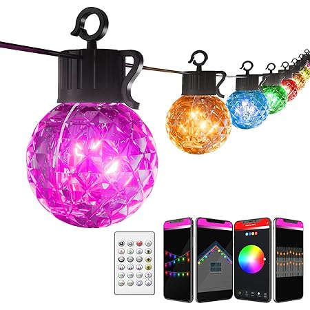 LED Outdoor String Lights 64 Modes , Ollny Patio Lights with 32 ...