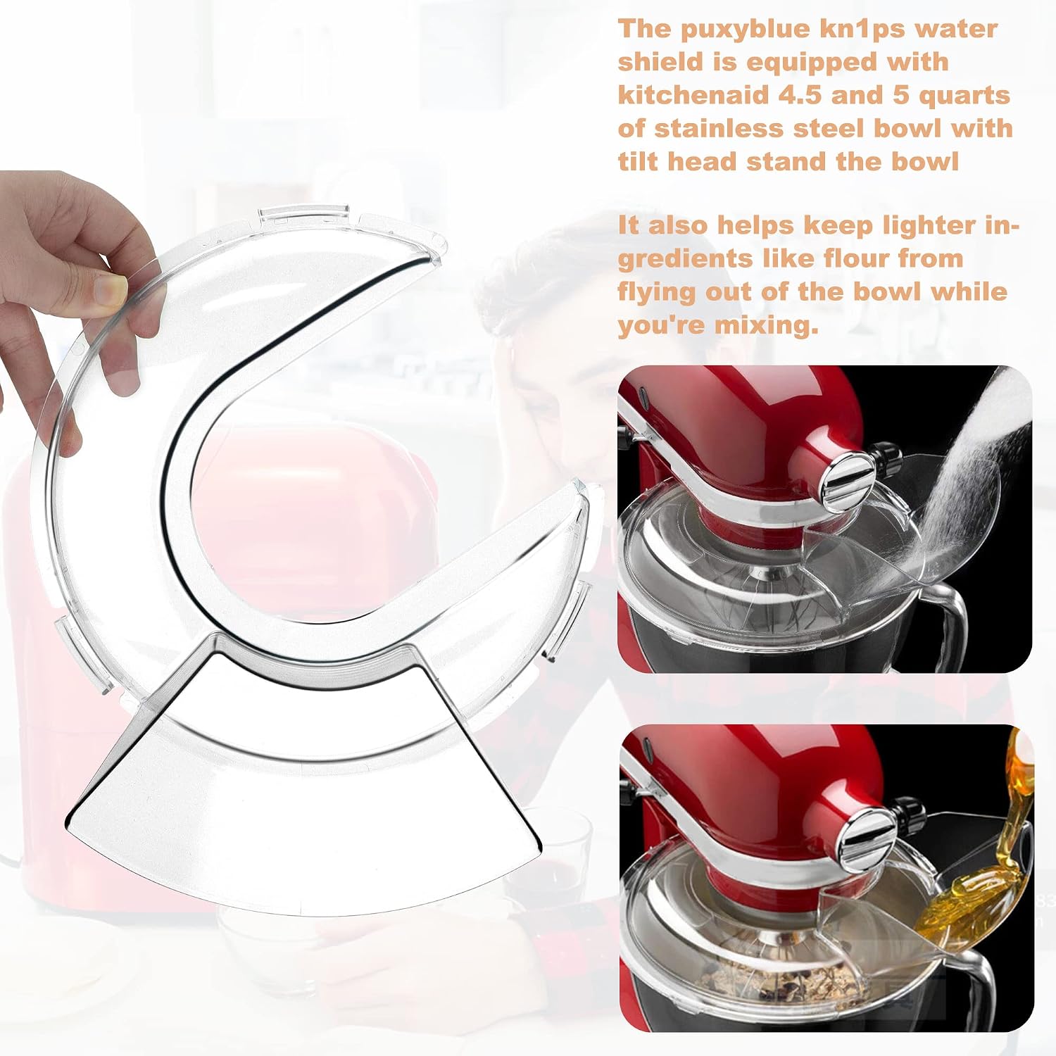 KN1PS Pouring Shield Latest upgraded 4.5 and 5 Quart Stainless Steel ...
