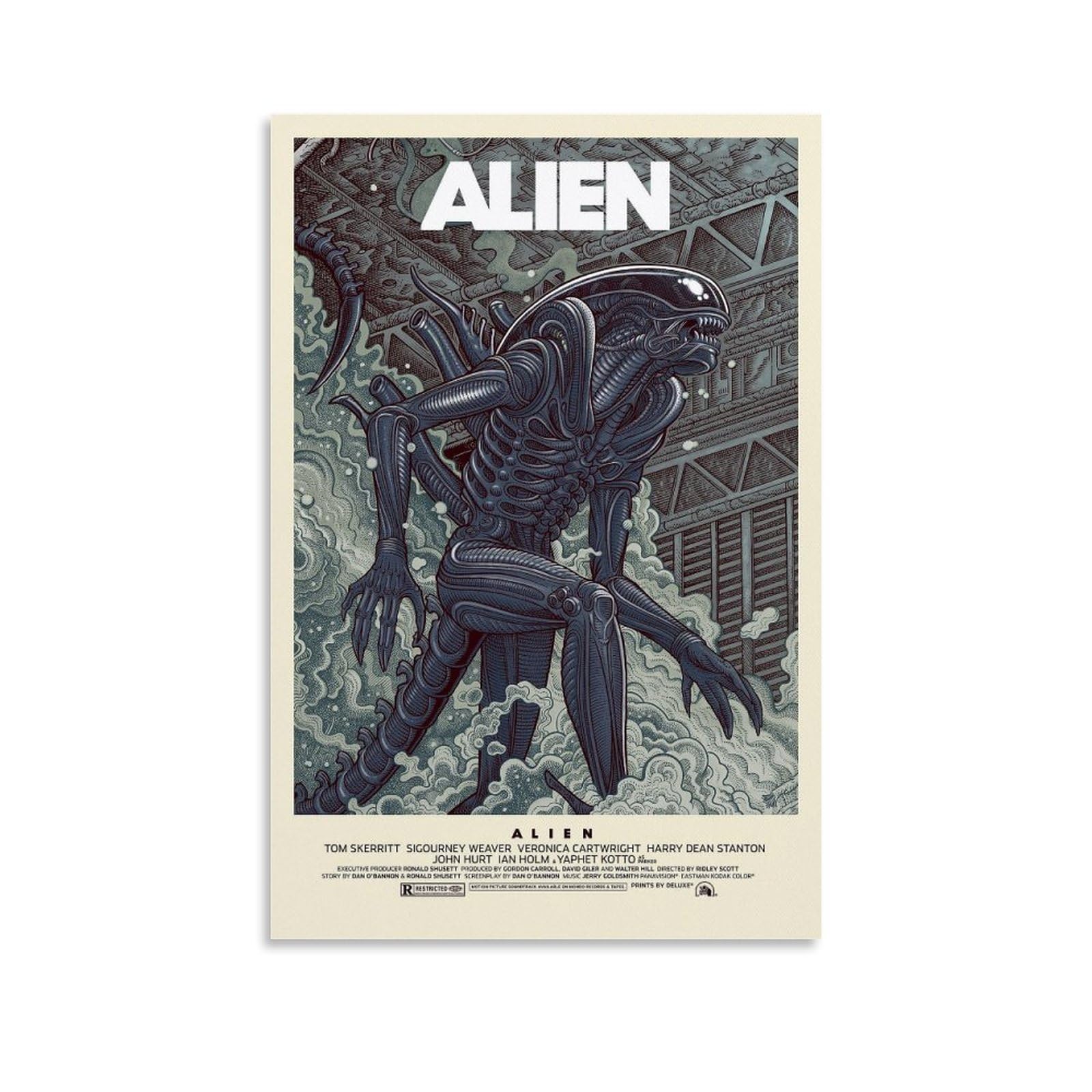 Amazon.com: Aliens Movie Poster Canvas Wall Art Picture Print Modern ...