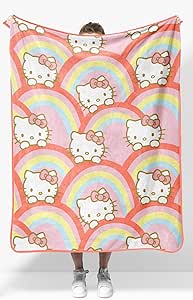 Amazon.com: Jay Franco Hello Kitty Rainbow Plush Travel Throw Blanket ...