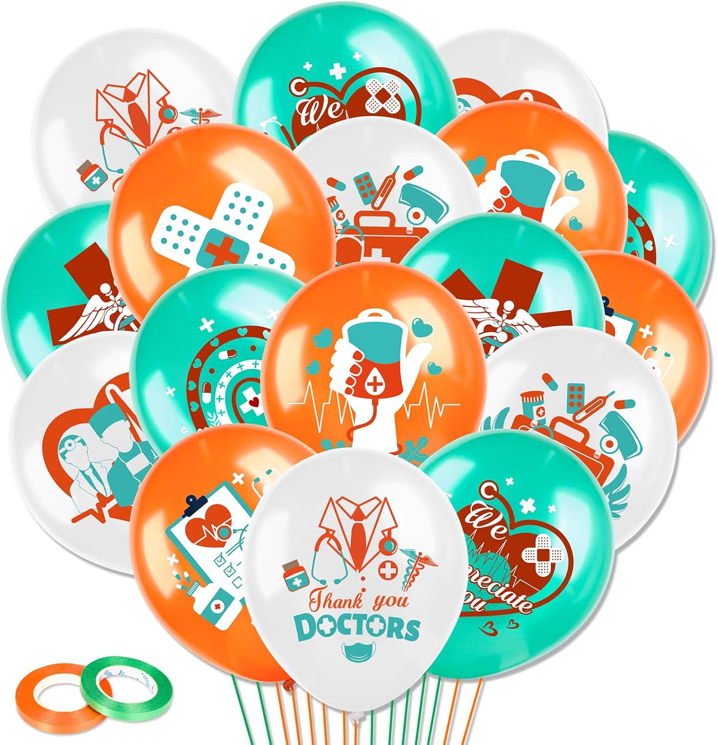 Amazon.com: HOWAF Thank You Doctors Decorations Balloons, 36 Pieces ...