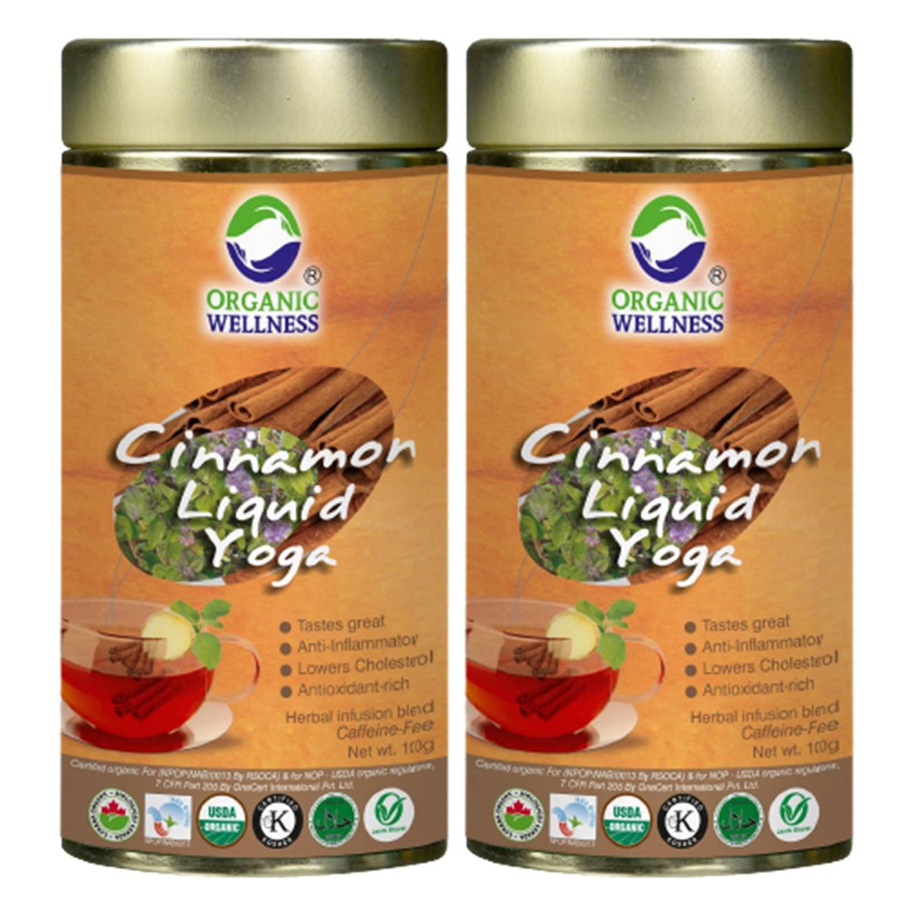 Organic Wellness Cinnamon Liquid Yoga 100 Gram Tin | Pack of 2 : Amazon ...