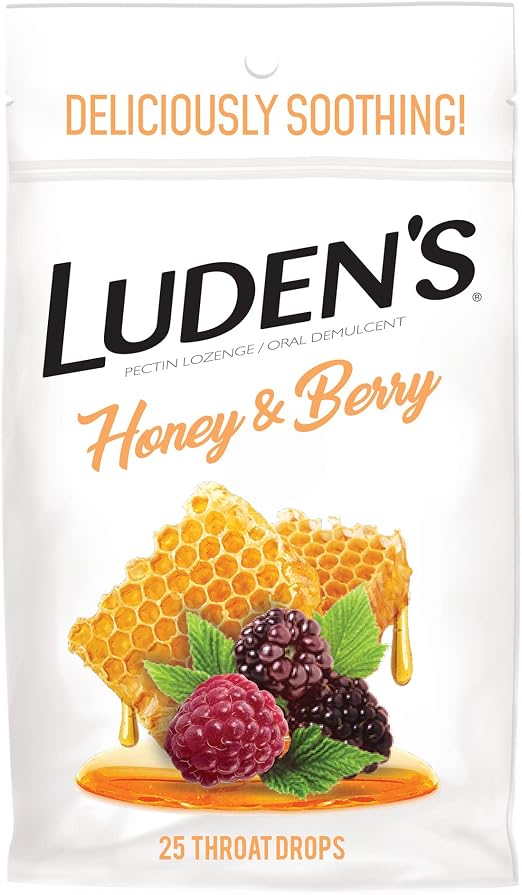 Amazon.com: Ludens Soothing Throat Drops, Honey Berry, 25 ct (Pack of 1 ...