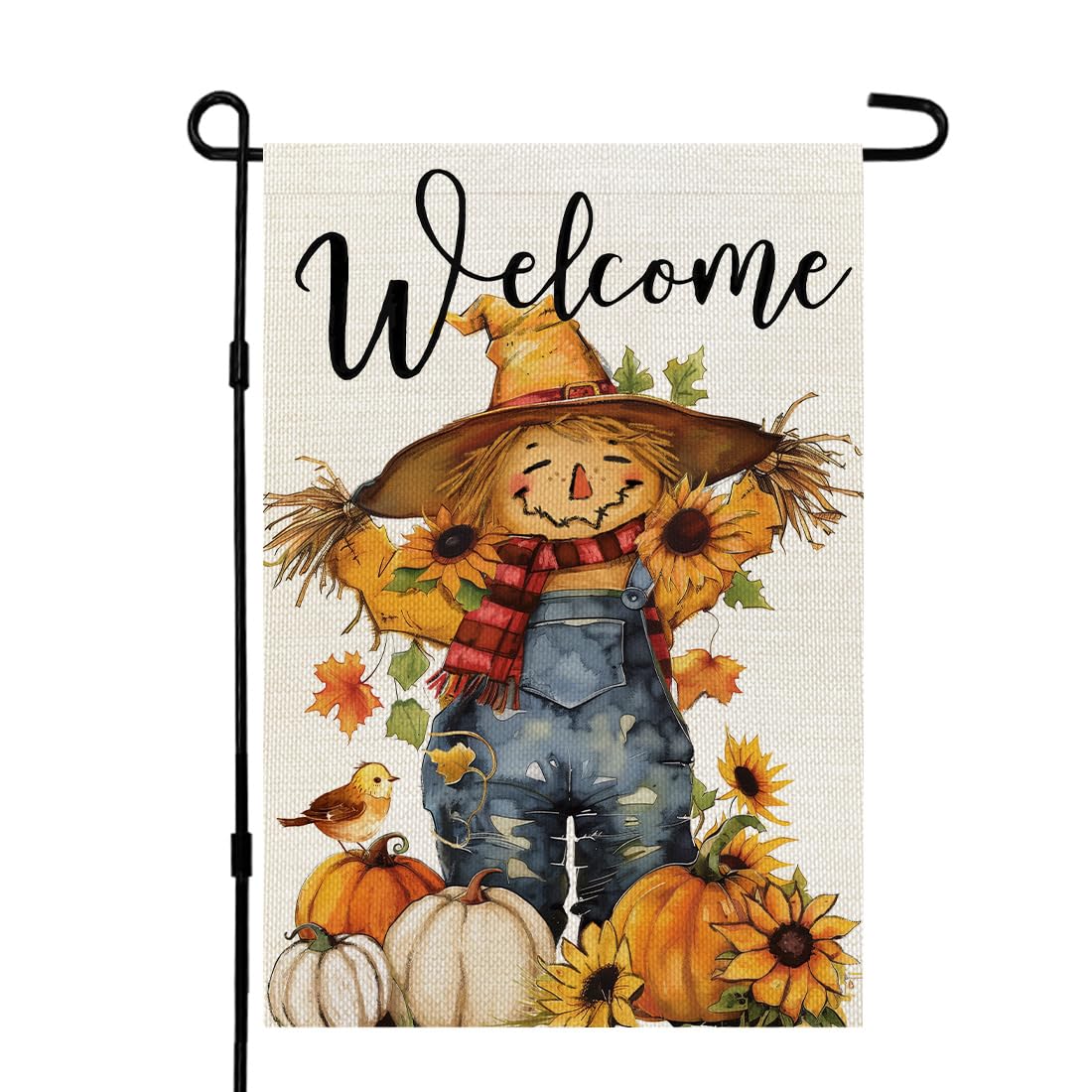 Amazon.com : CROWNED BEAUTY Fall Thanksgiving Scarecrow Garden Flag ...