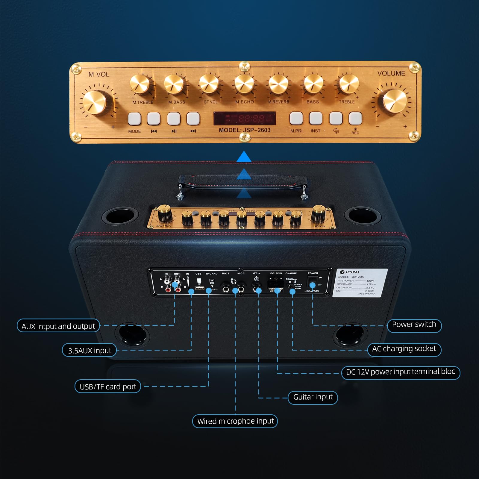 Snapklik.com : JESPAI Karaoke Machine For Adults And Kids, PA Bluetooth ...