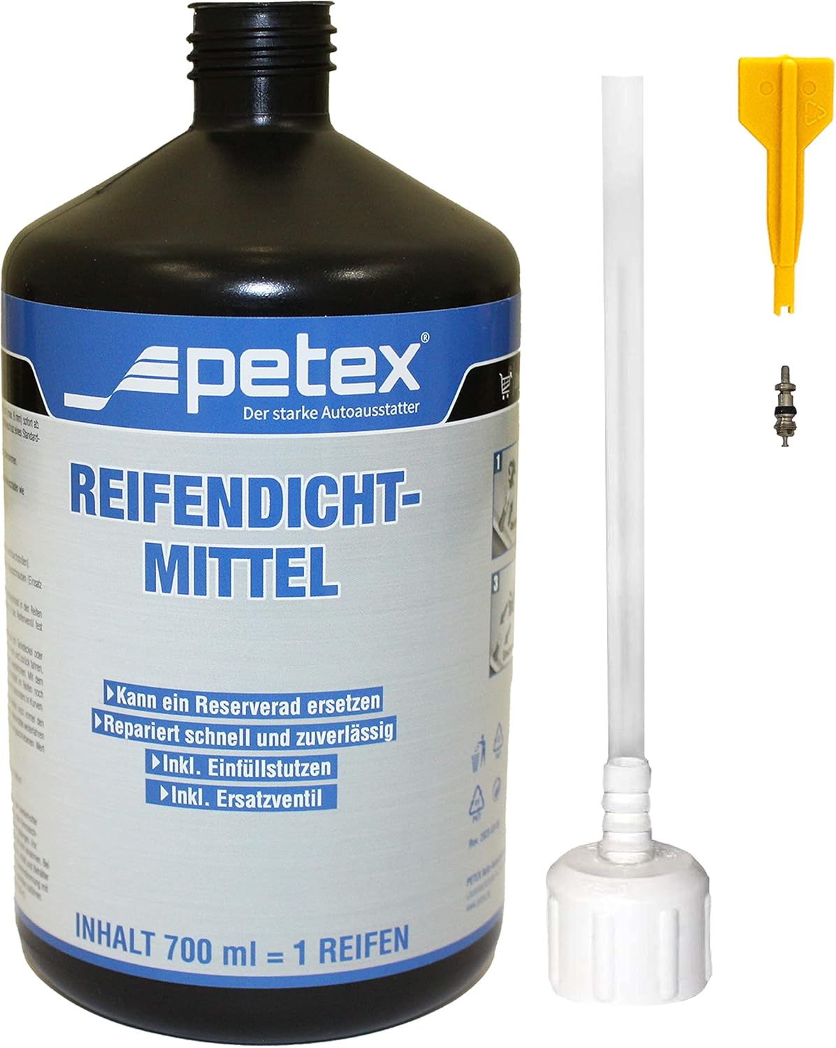 Petex 445130 Reifendichtmittel Pannenspray Flasche 700ml : Amazon.de ...