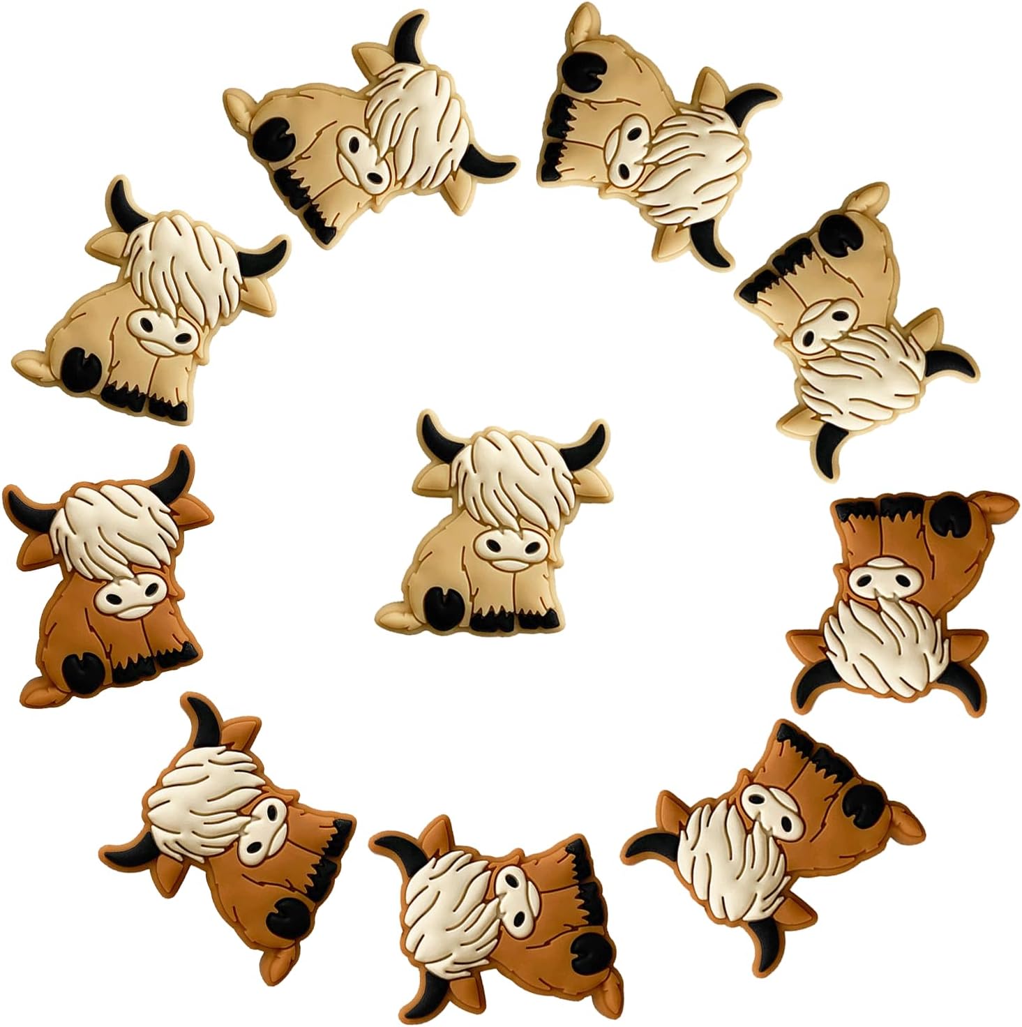 Amazon.com: ZORZA 20Pcs DIY Highland Cow Beads Cartoon Cow Inspired ...