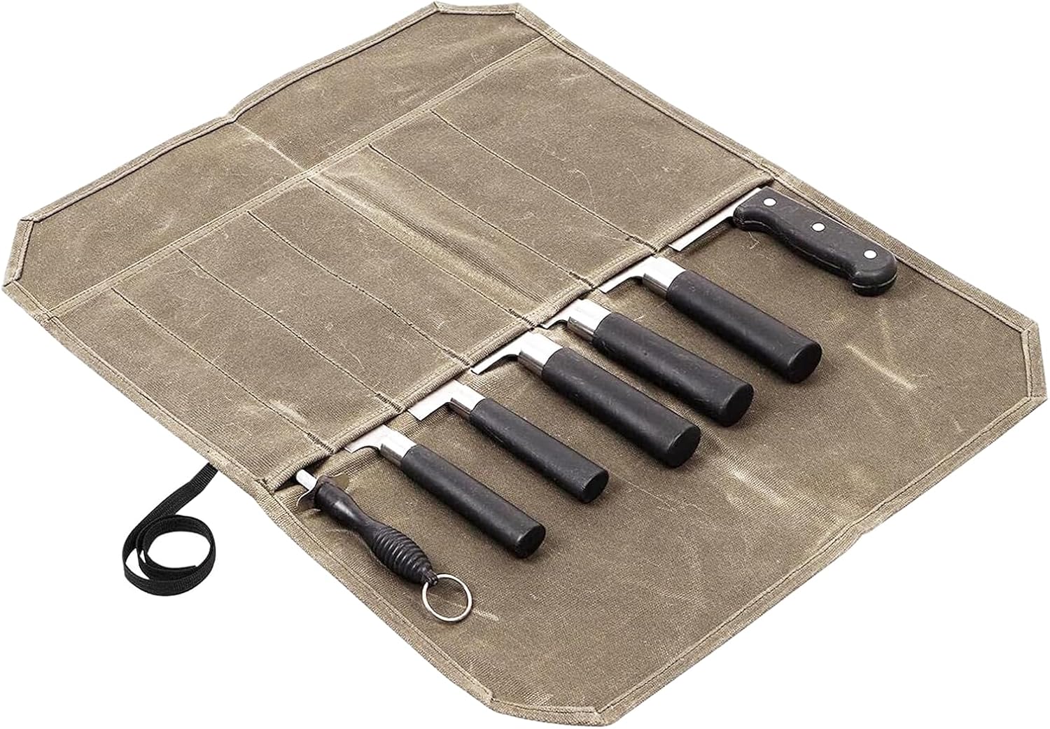 Xumann Knife Roll Bag, Knife Case for Chefs, Waxed Canvas Knife Bag, 7 ...