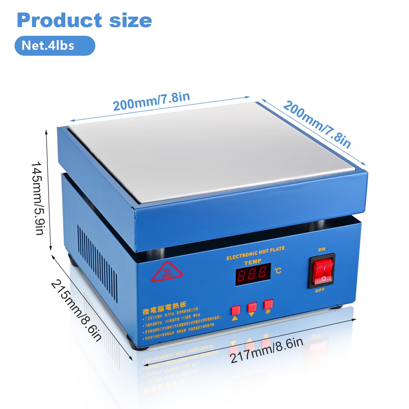Snapklik.com : Upgraded 110V 850W Soldering Hot Plate LED Microcomputer ...