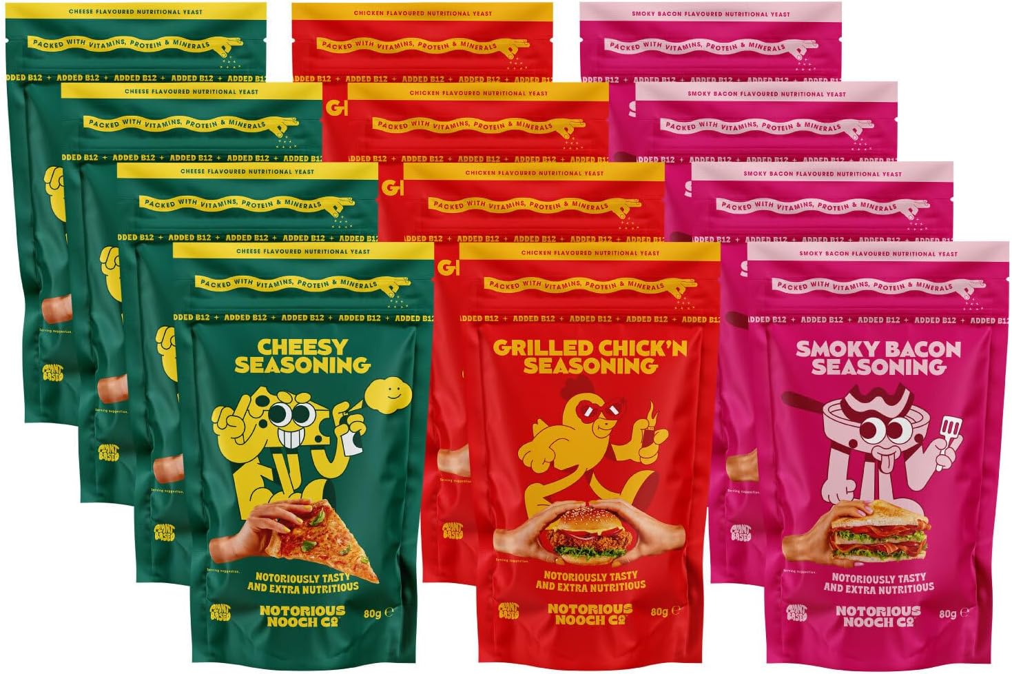 NOTORIOUS NOOCH CO - Chick’n, Bacon & Cheese Vegan Seasoning - Plant ...