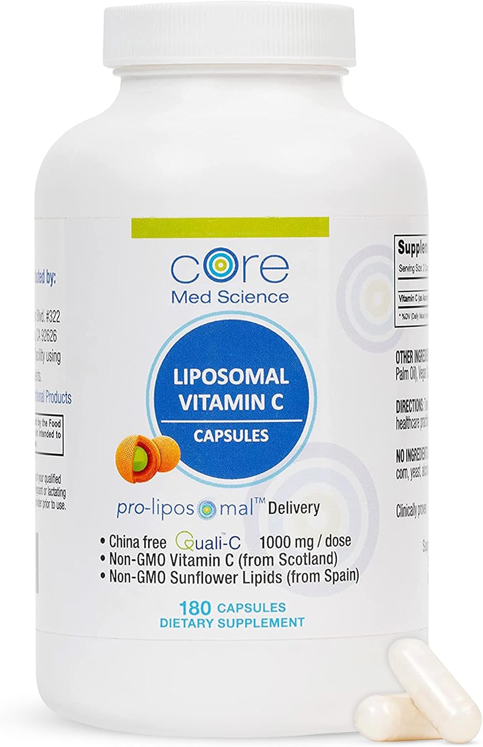 Amazon.com: Core Med Science Liposomal Vitamin C 1000mg, 180 Capsules ...