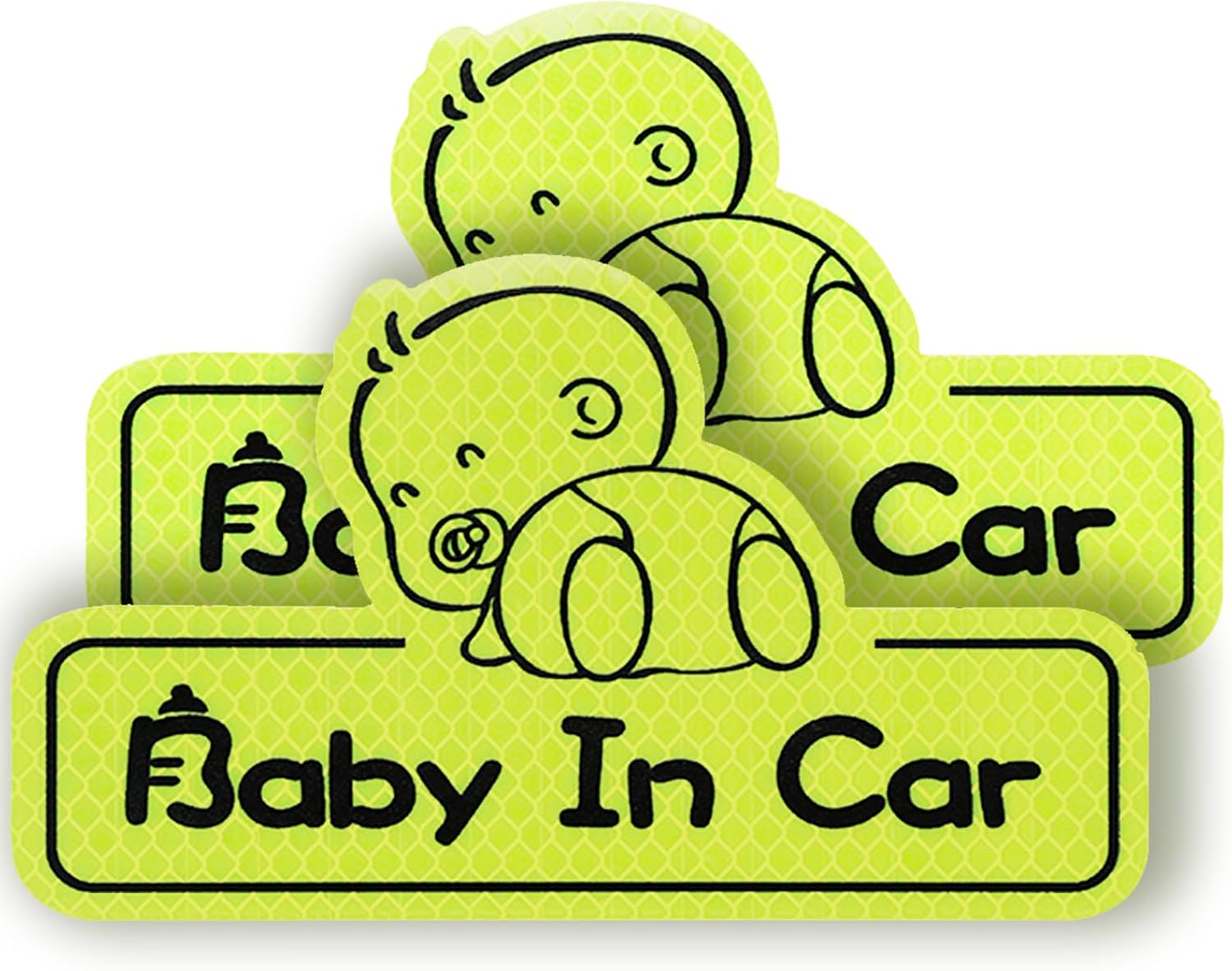 Amazon.com: Gikop Reflective Baby on Board Sticker for Cars (2 Pack ...