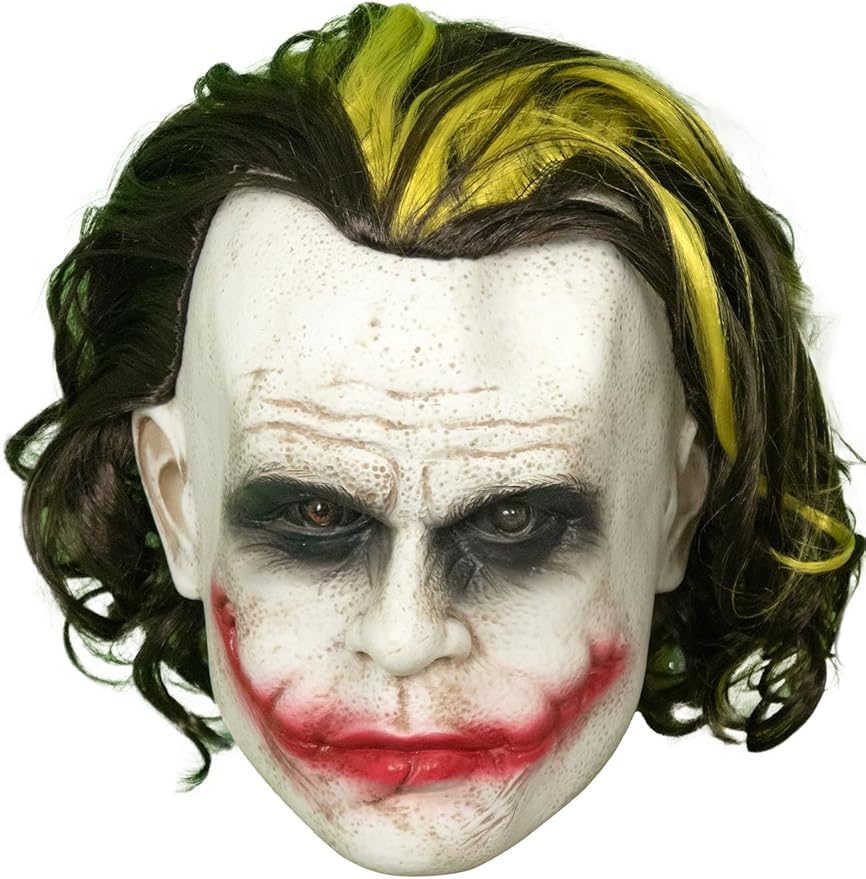 Amazon.com: raveree Halloween Joker Latex Masks Creepy Joker Man Mask ...