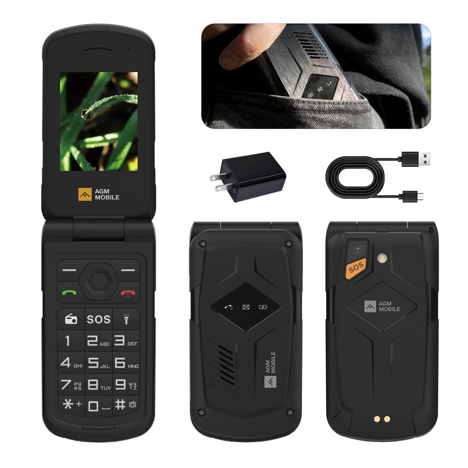 Snapklik.com : M10 Flip Phone, 4G LTE Unlocked - T-Mobile Compatible ...