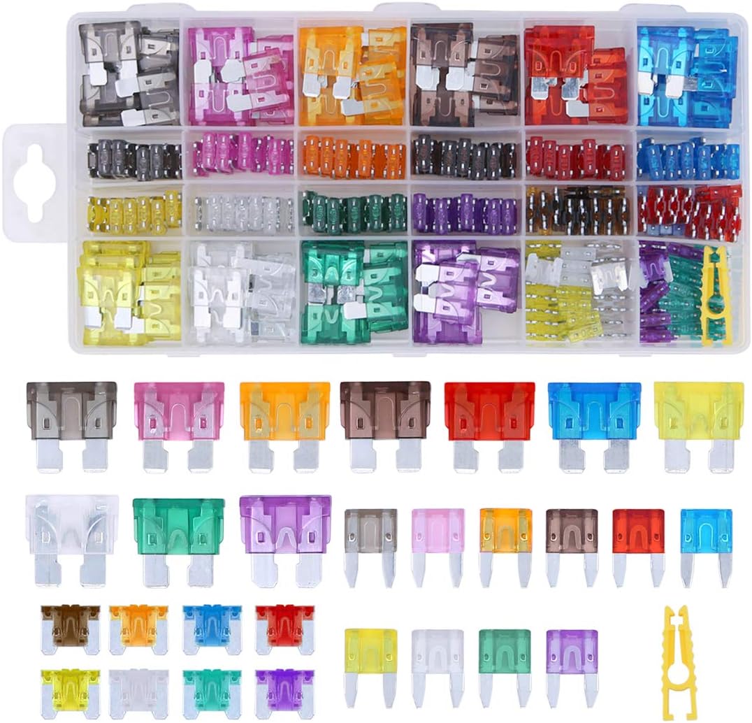 360 Pcs Car Fuses,Blade Fuse Assortment Set Standard & Mini Car Fuses ...