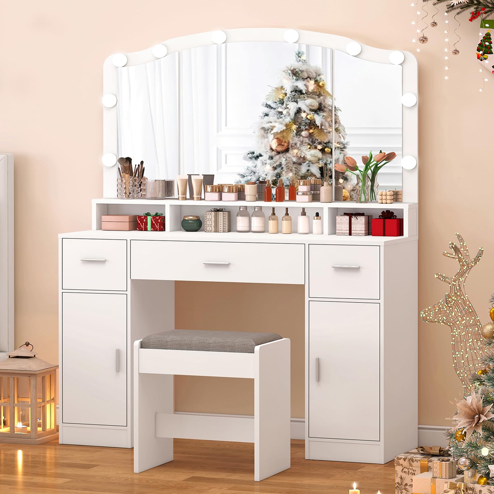 Buy usikeyMakeup Vanity with Lights, Vanity Desk, Makeup Vanity Table ...