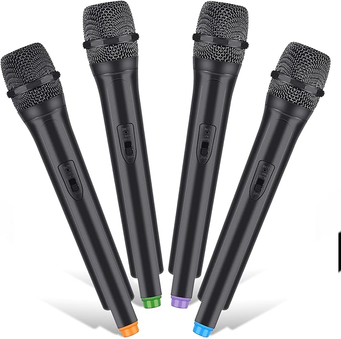 Amazon.com: 4 Pcs Fake Microphone Prop Toy Microphone Play Plastic Mics ...