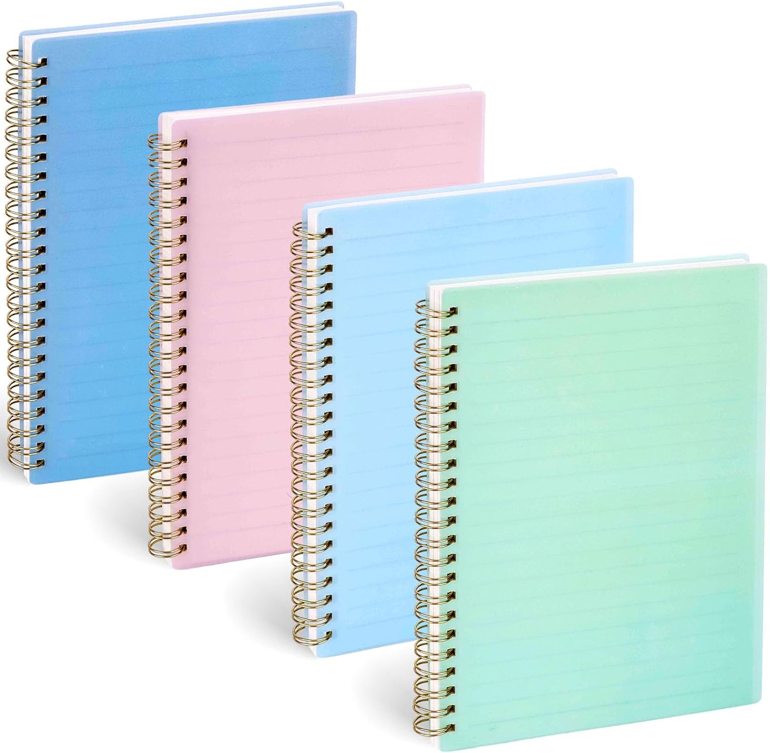 Amazon.com: HIBOX 4PCS Spiral Notebooks A5, 6.1 * 8.1 inches, 80 Sheets ...