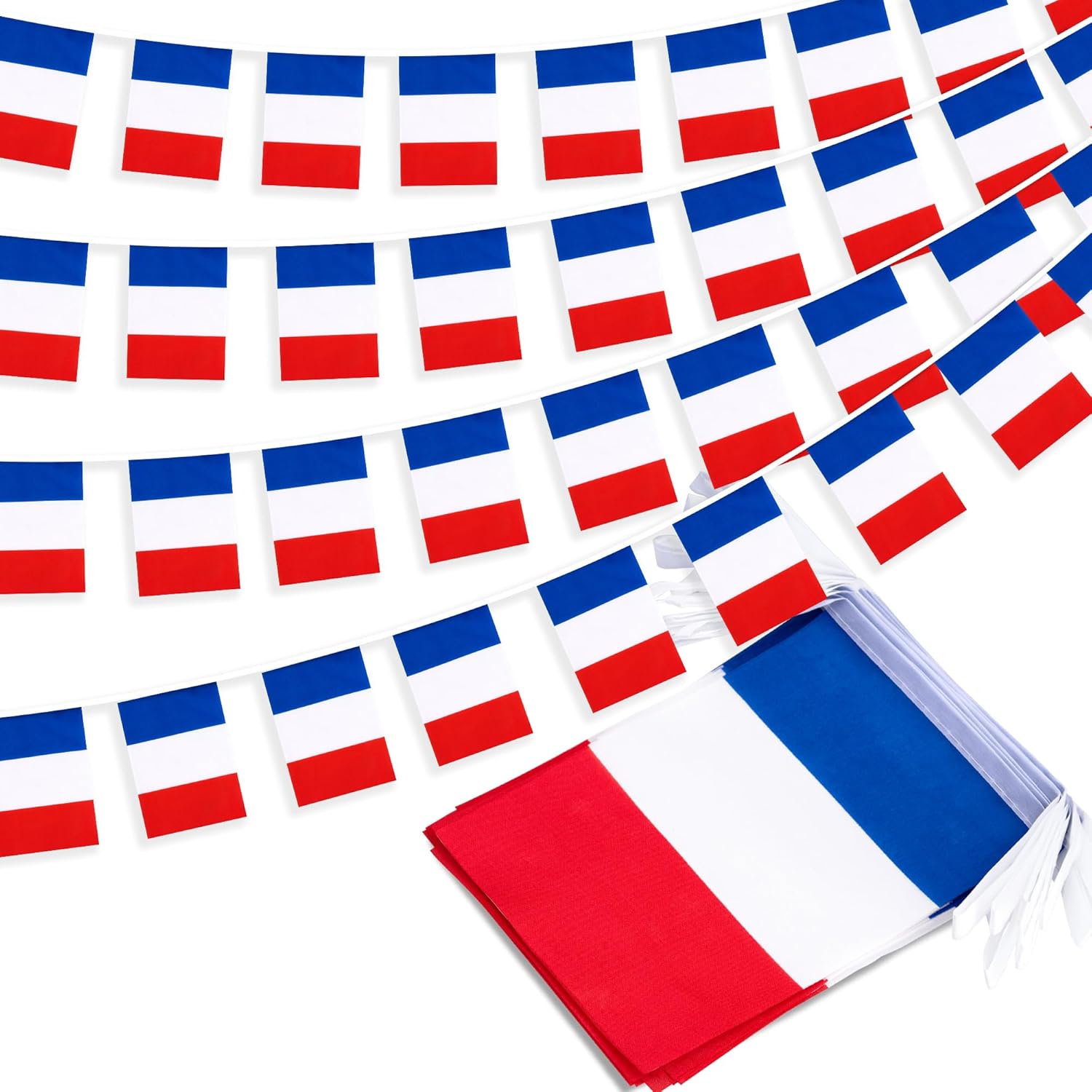 Amazon.com : France String Flag Pennant Banner, Small Mini French Flags ...