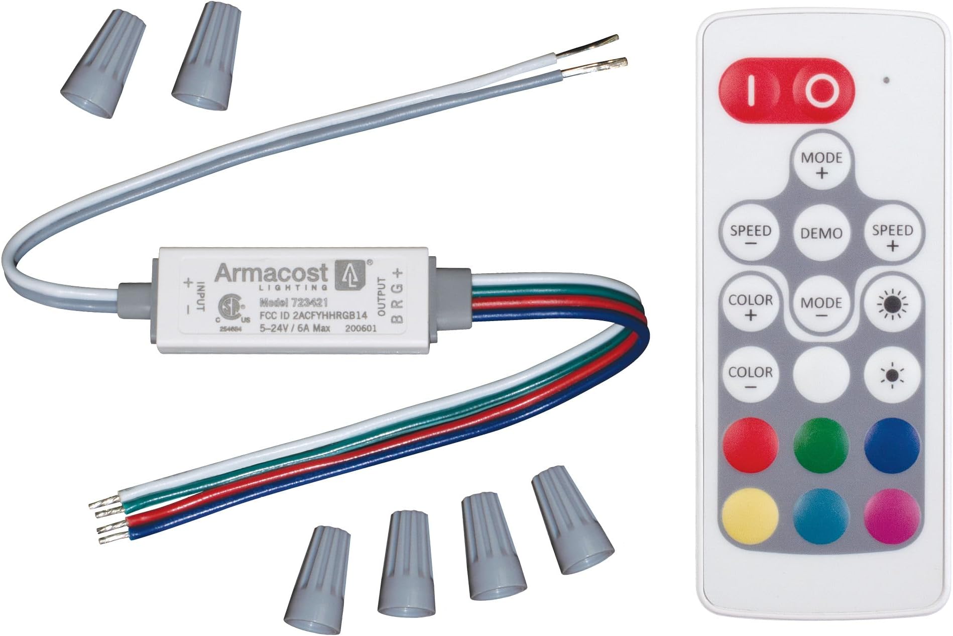 DC 12V-24V 18A LED Lights Controller 24Key RGB Remote Controller for ...