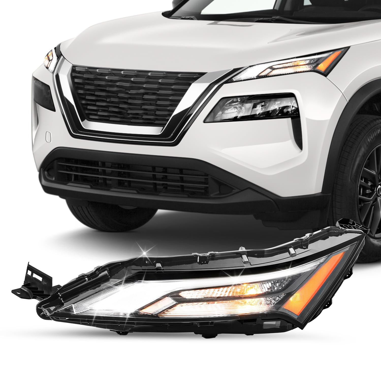 Amazon.com: SOCKIR OE Style Upper Headlight Assembly Compatible with ...