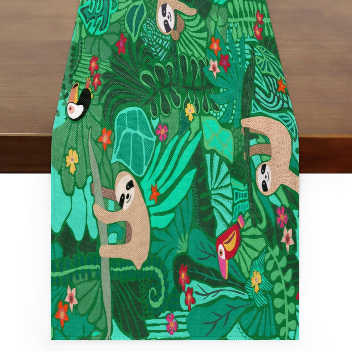 Amazon.com: Halloween Cartoon Ghosts Table Runner Linen Fall Table ...