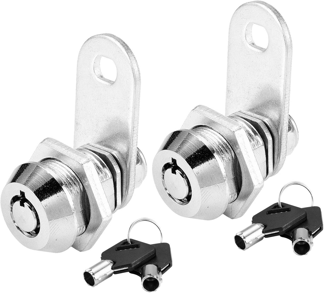 Ksmiley Tubular Cam Lock Set with 5/8" Cylinder and Chrome Finish, 2 ...