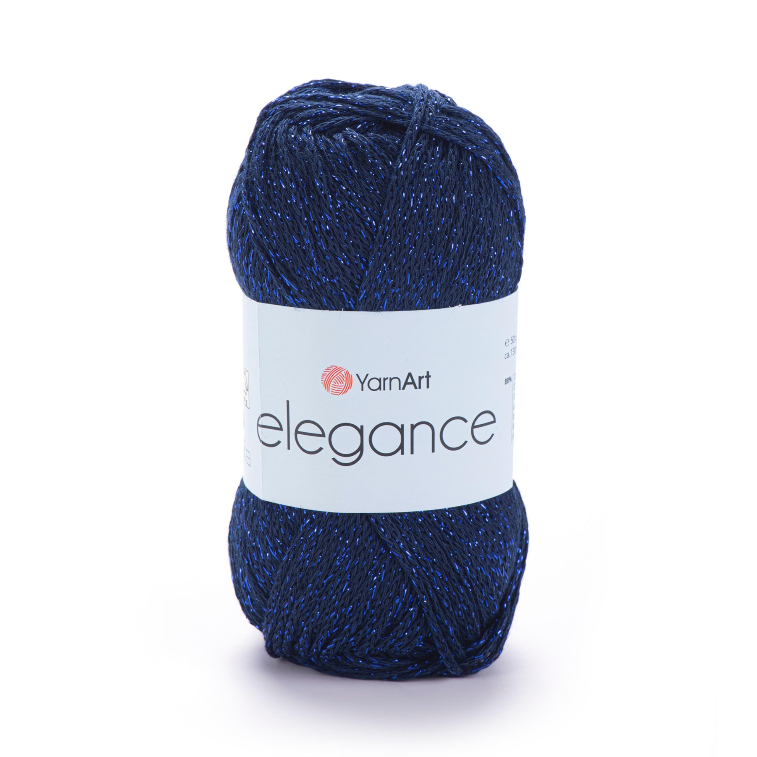 Amazon.com: 1 Skein YarnArt Elegance Sparkly Yarn,%88 Cotton%12 ...