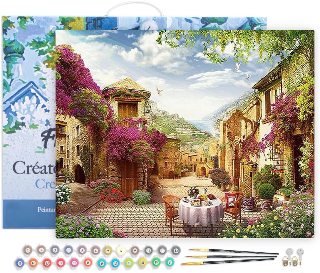 Amazon.com: Figured'Art Paint by Numbers for Adults with Frame ...