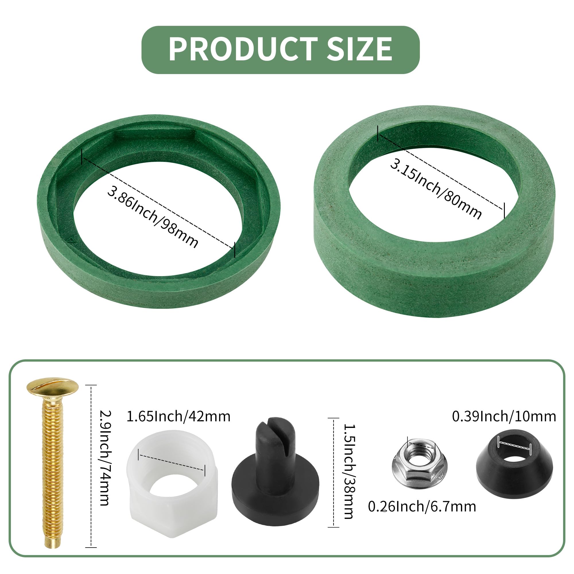 Snapklik.com : 2 Packs Toilet Tank To Bowl Coupling Kit, Replacement ...
