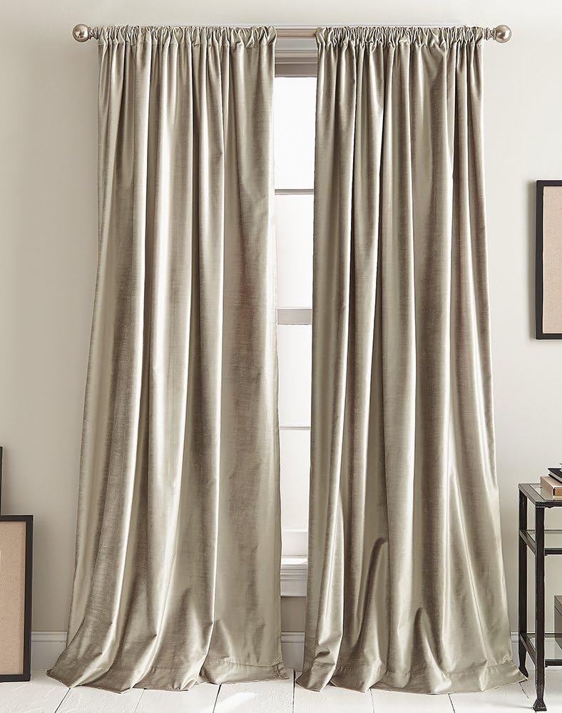 Amazon.com: DKNY Modern Knotted Velvet Lined Curtain Panel Pair, 96 ...