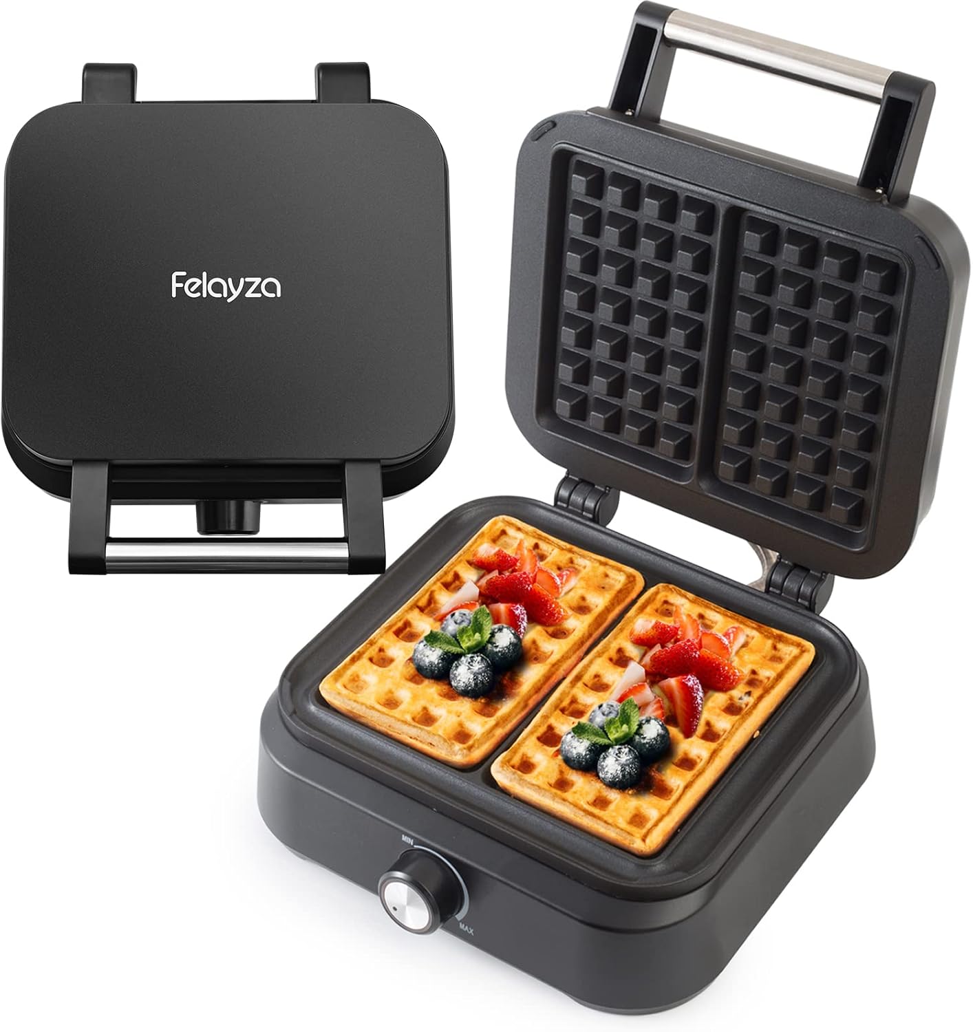 Amazon.com: FELAYZA Aluminum Waffle Maker, 1500W Belgian Waffle Maker ...