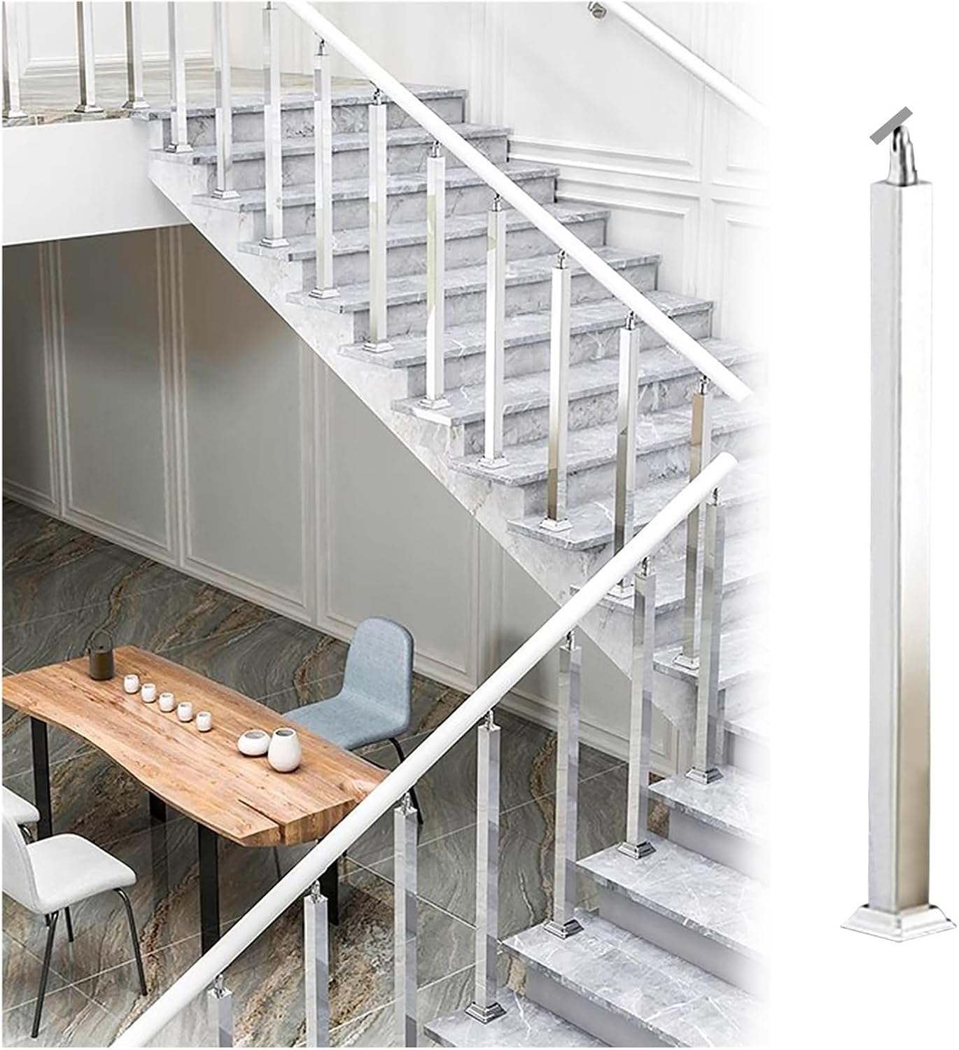 Amazon.com: ERoomQ Stainless Steel Stair Railing Spindles, Indoor Attic ...