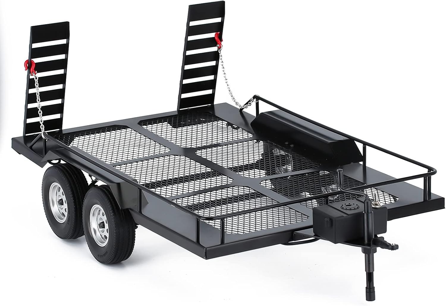 Amazon.com: INJORA Metal Trailer Heavy-Duty Trailer with Four Tires ...