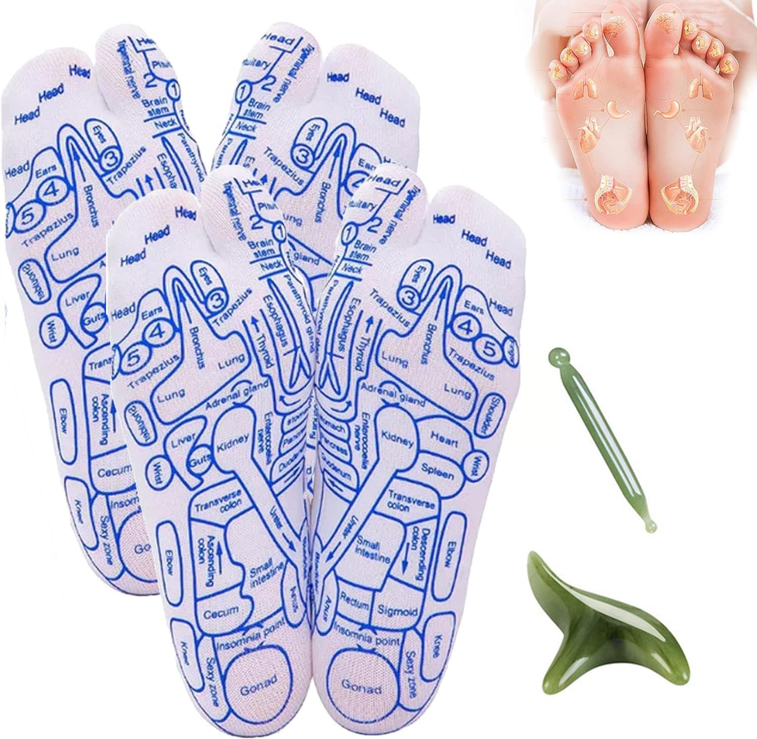 Amazon.com: Saludea Reflexology Socks Set,Zen Reflex Socks,Reflexology ...