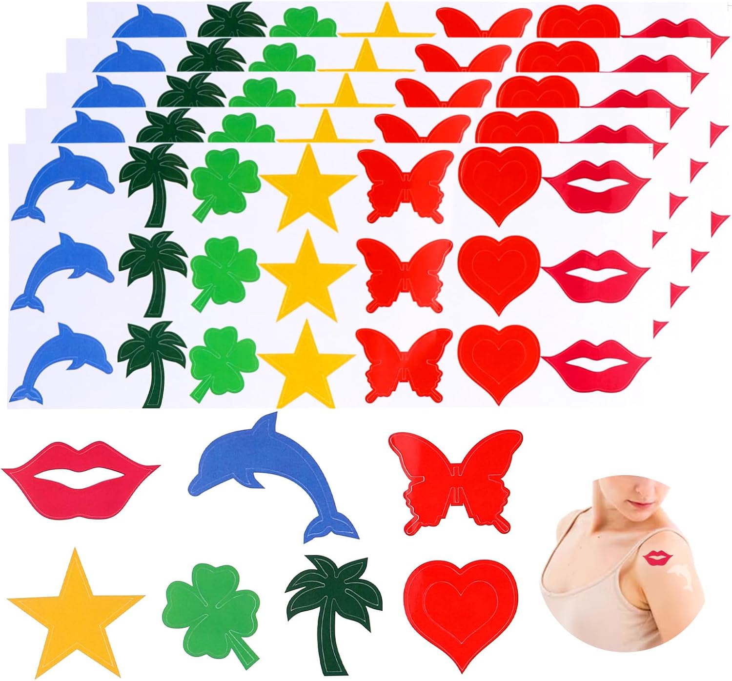 Amazon.com: 320 Pieces Tanning Stickers, Self Adhesive Tanning Bed ...