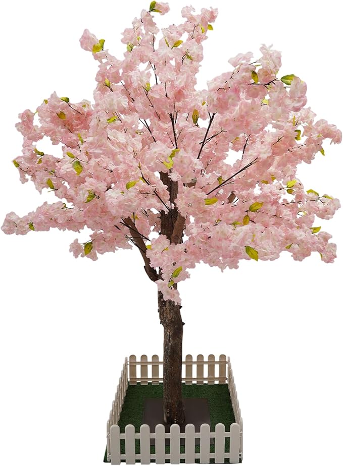 Amazon.com: Artificial Cherry Blossom Trees, Light Pink Fake Sakura ...
