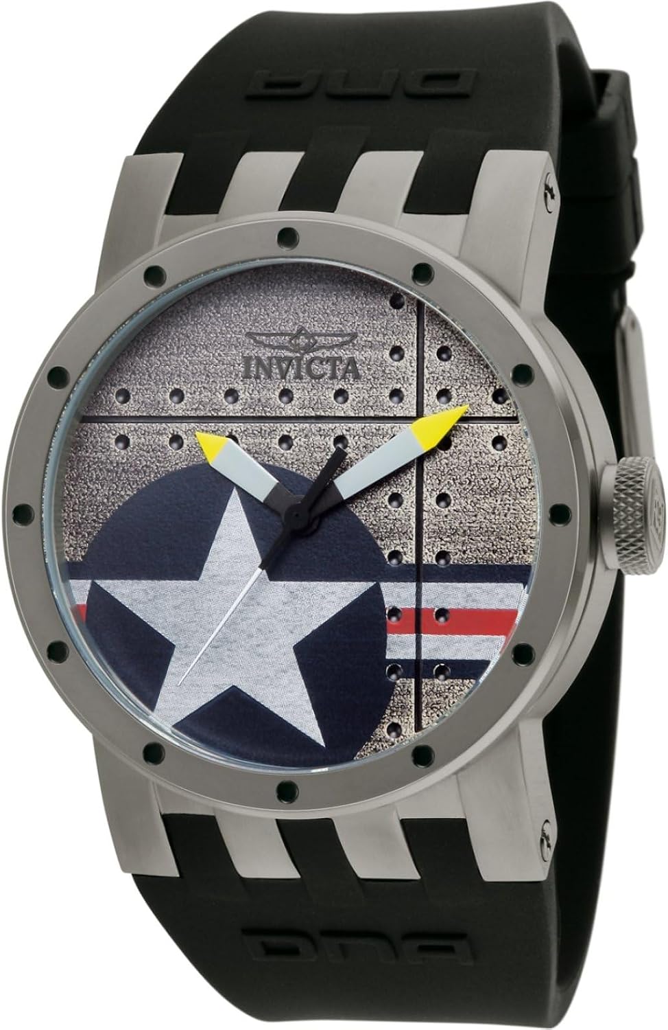 Amazon.com: Invicta Men's 11647 DNA Bomber Silver Dial Black Silicone ...