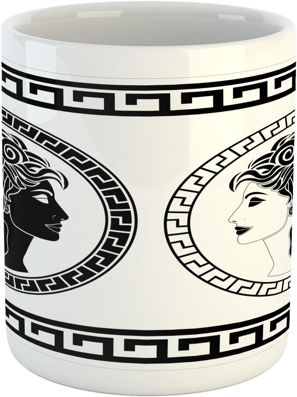 Amazon.com: Ambesonne Retro Mug, Roman Aristocrat Woman Profiles ...