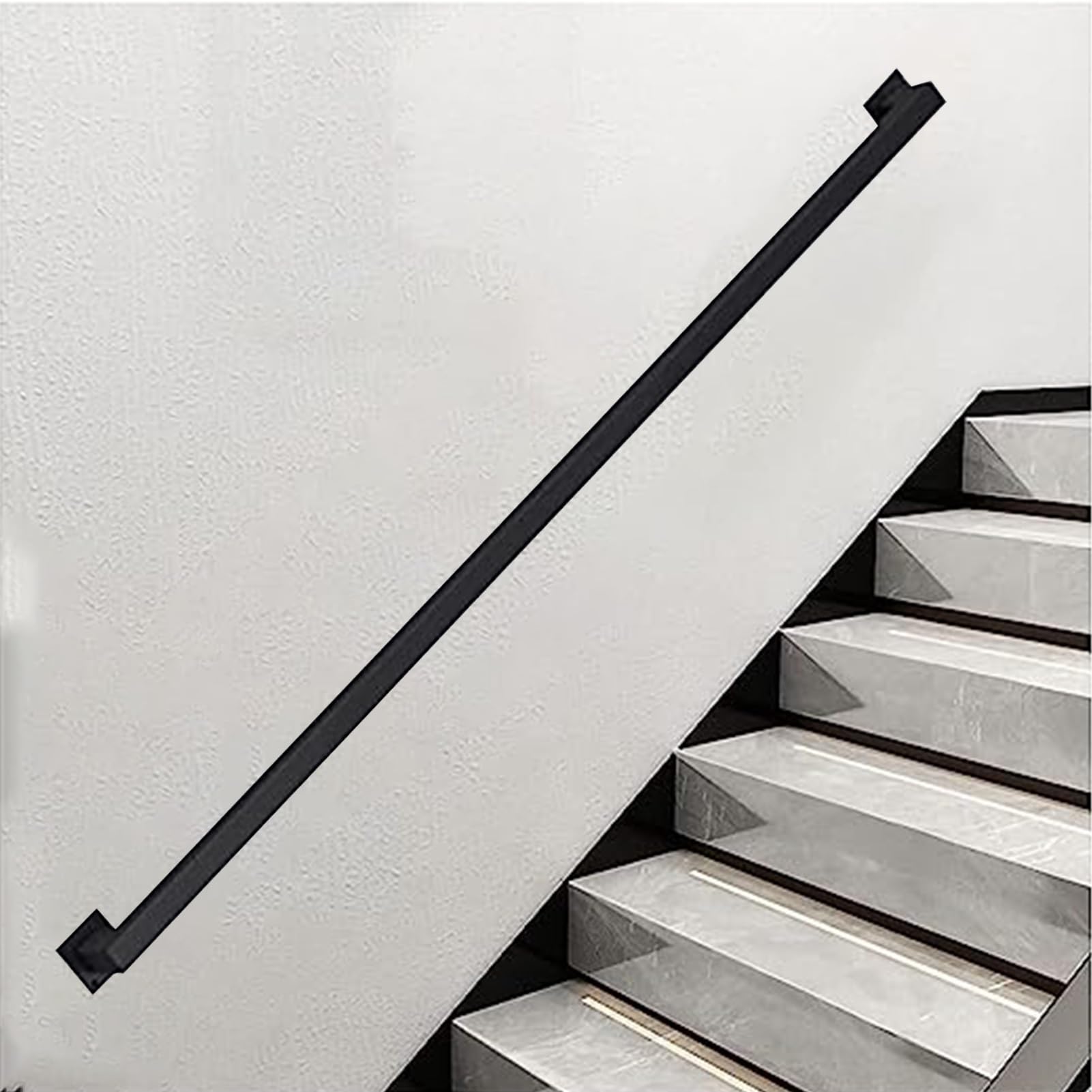 Amazon.com: LIVINQ 1ft - 20ft Handrails for Staircase Black Metal ...